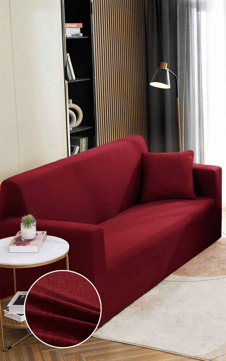 Husa Elastica Canapea 3 Locuri, Bordo, Cod HMU3B – bedoo.ro